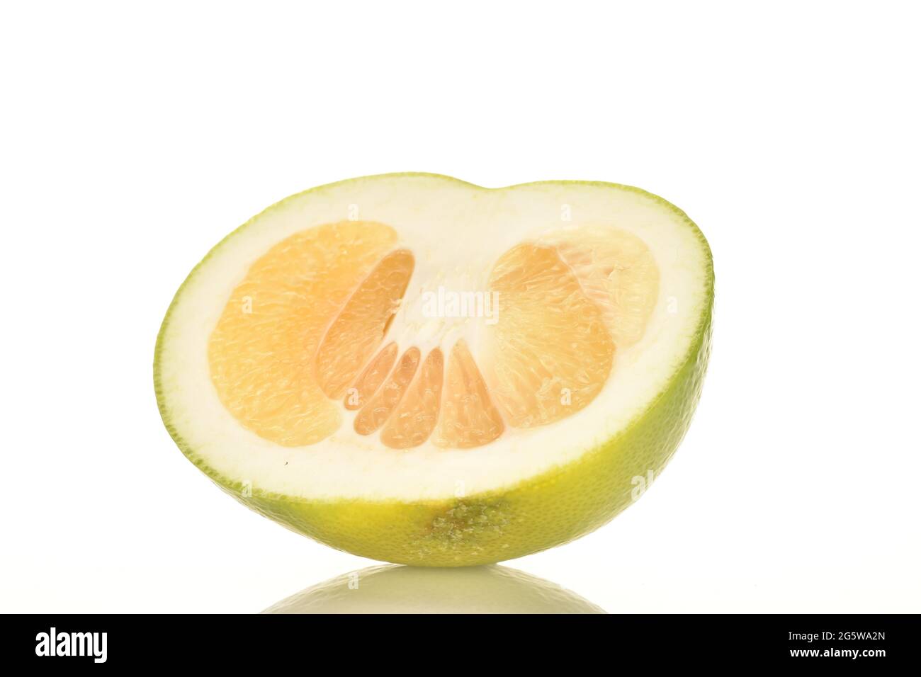Half Juicy Organic Citrus Sweetie, close-up, isolated on white Stock ...