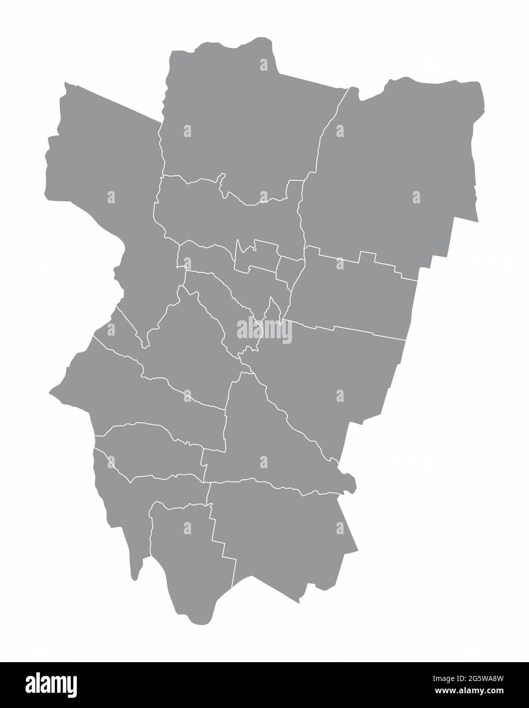 Tucuman province administrative map isolated on white background ...