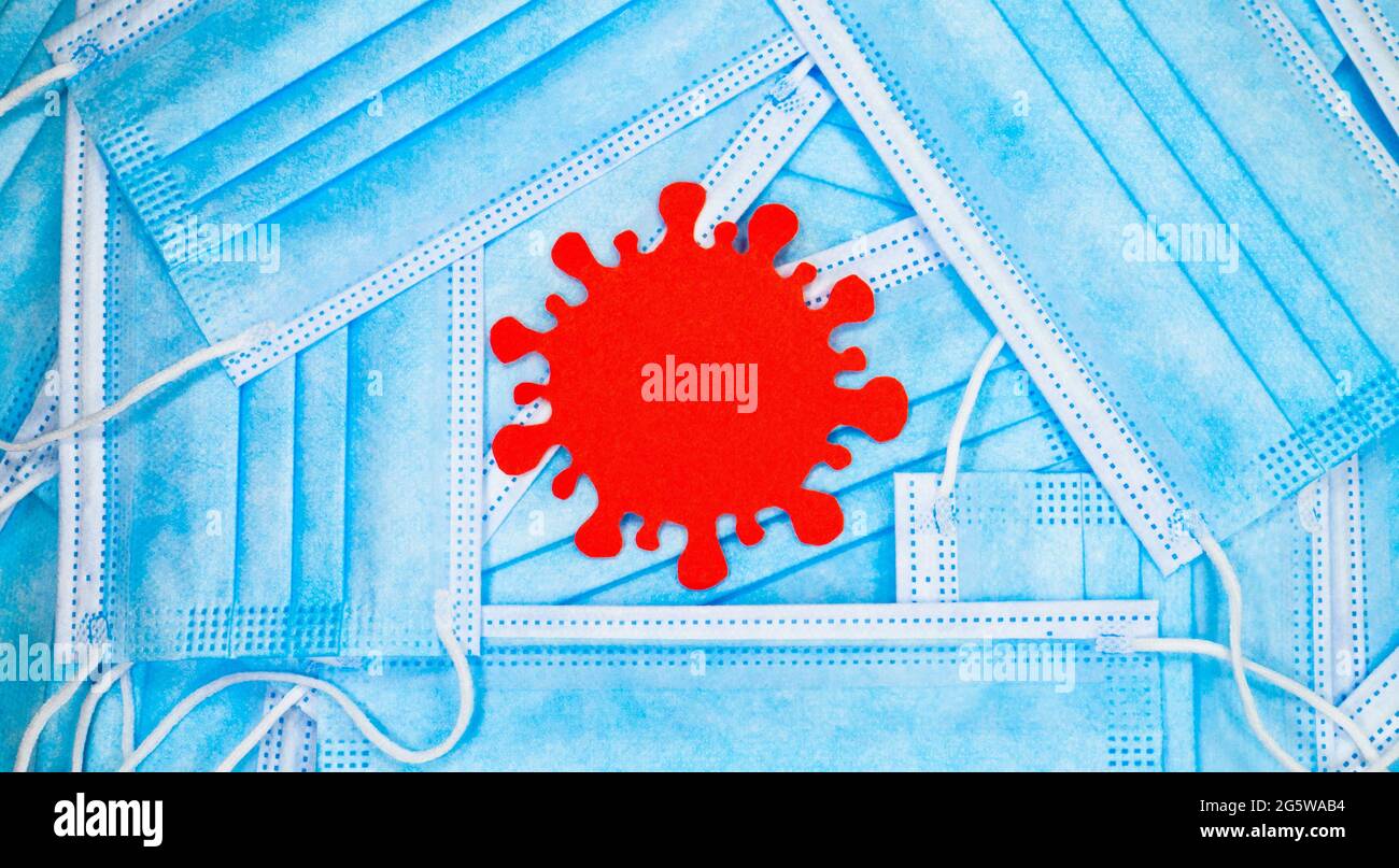 Protection against contagious disease, coronavirus, hygienic face ...