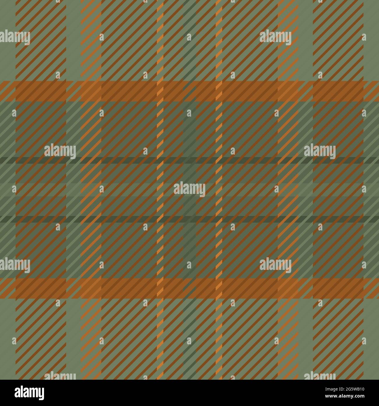 Woven tartan seamless vector pattern background. Ochre and sage green ...