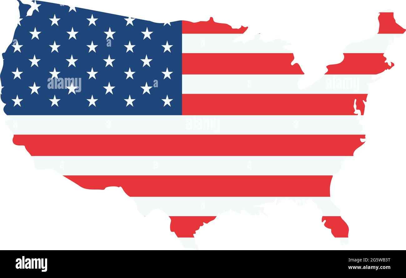 usa map and flag geography icon Stock Vector Image & Art - Alamy
