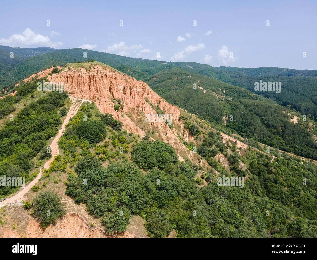 Amazing Aerial view of rock formation Stob pyramids, Rila Mountain ...