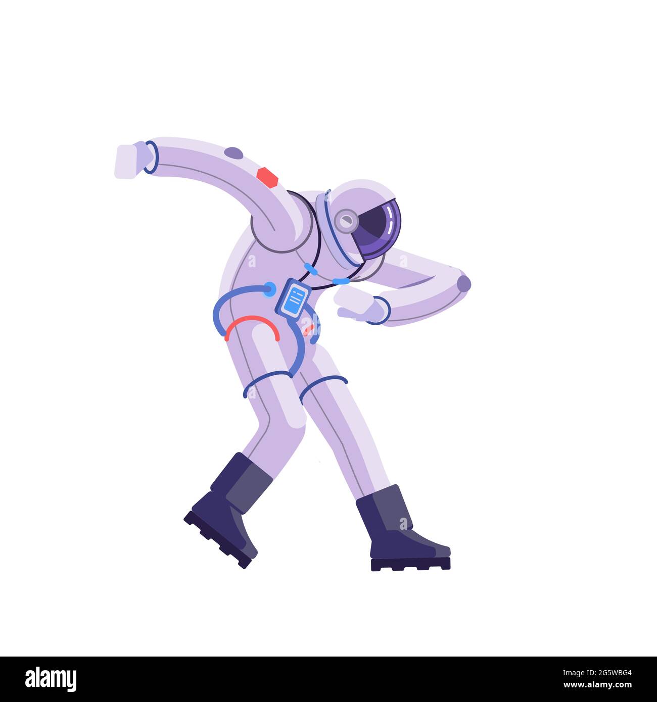 Cartoon Astronaut Dancing Party Cosmonaut Modern Disco Spaceman
