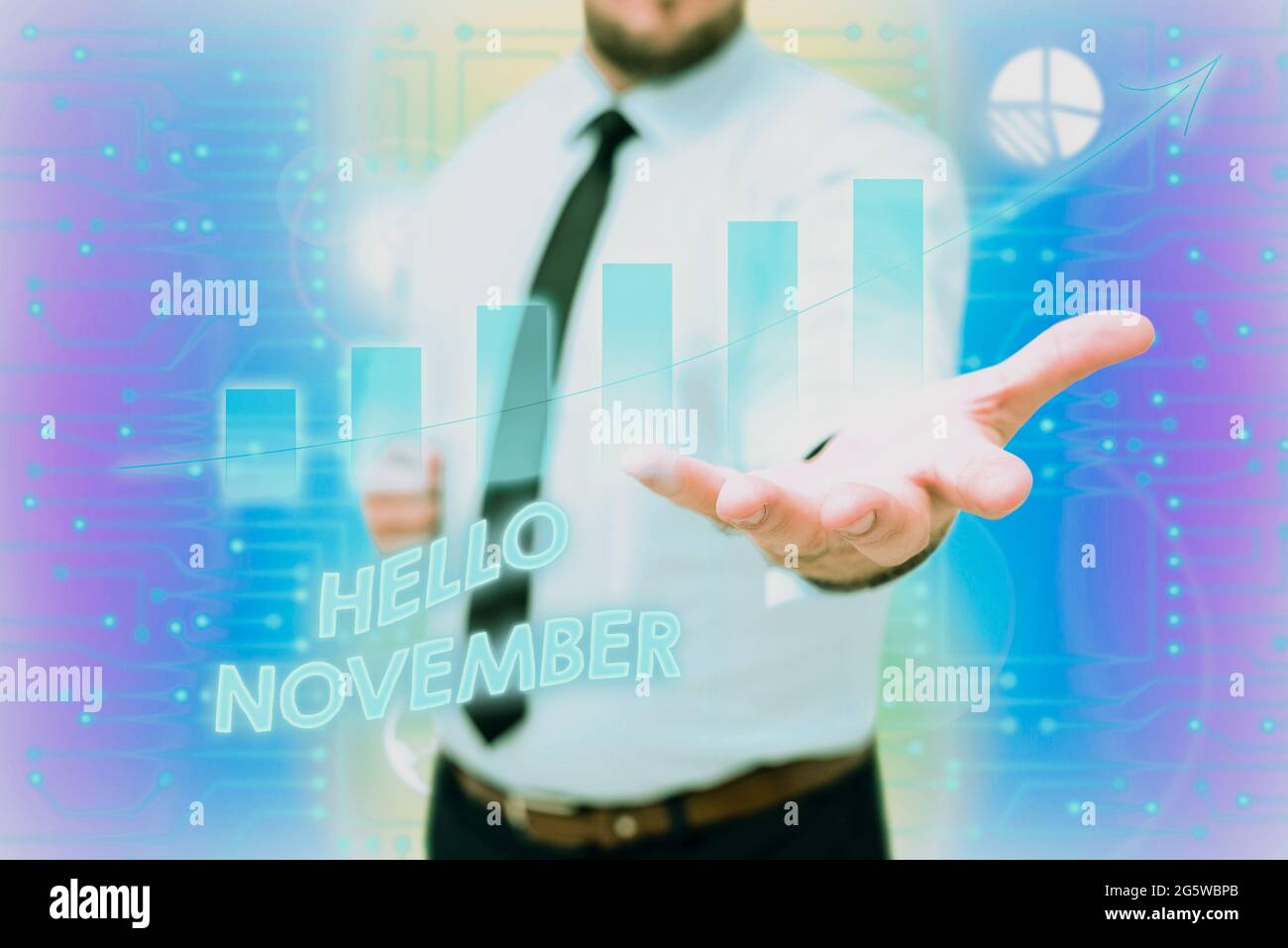 Text showing inspiration Hello November. Business showcase greeting ...