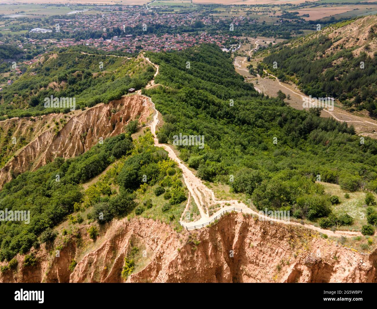 Amazing Aerial view of rock formation Stob pyramids, Rila Mountain ...
