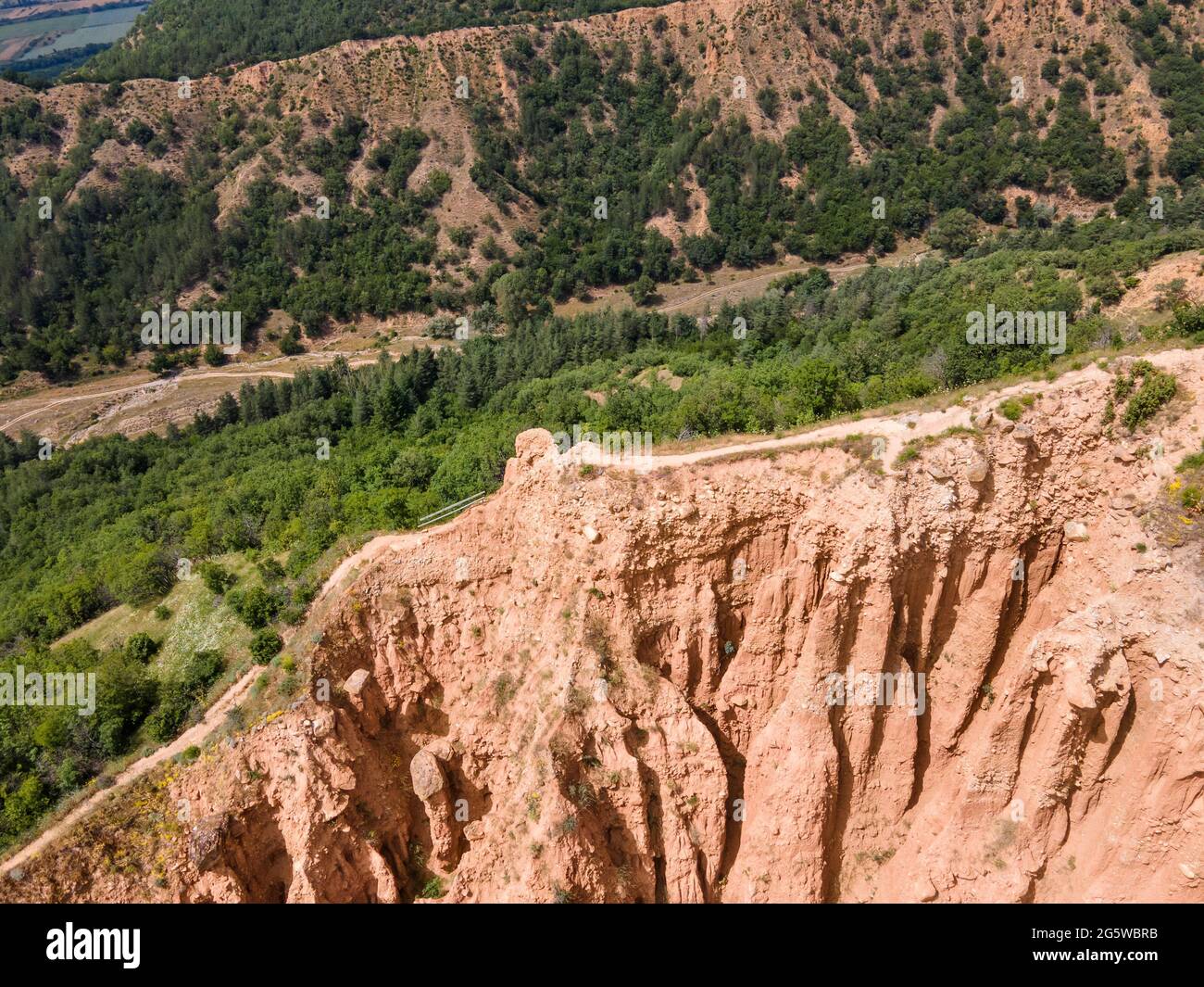 Amazing Aerial view of rock formation Stob pyramids, Rila Mountain ...