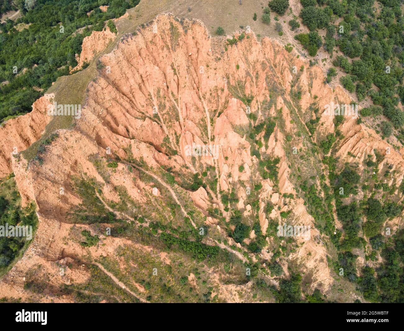Amazing Aerial view of rock formation Stob pyramids, Rila Mountain ...