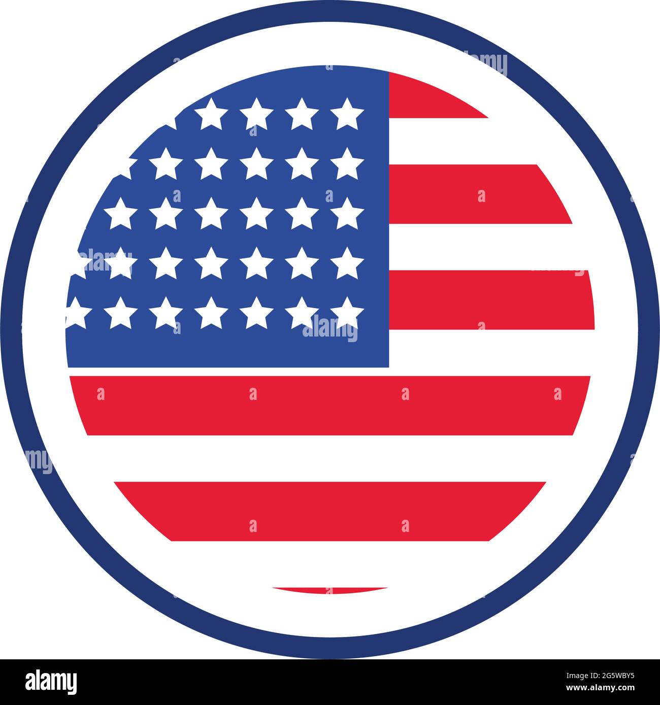 usa flag sticker emblem icon Stock Vector Image & Art - Alamy
