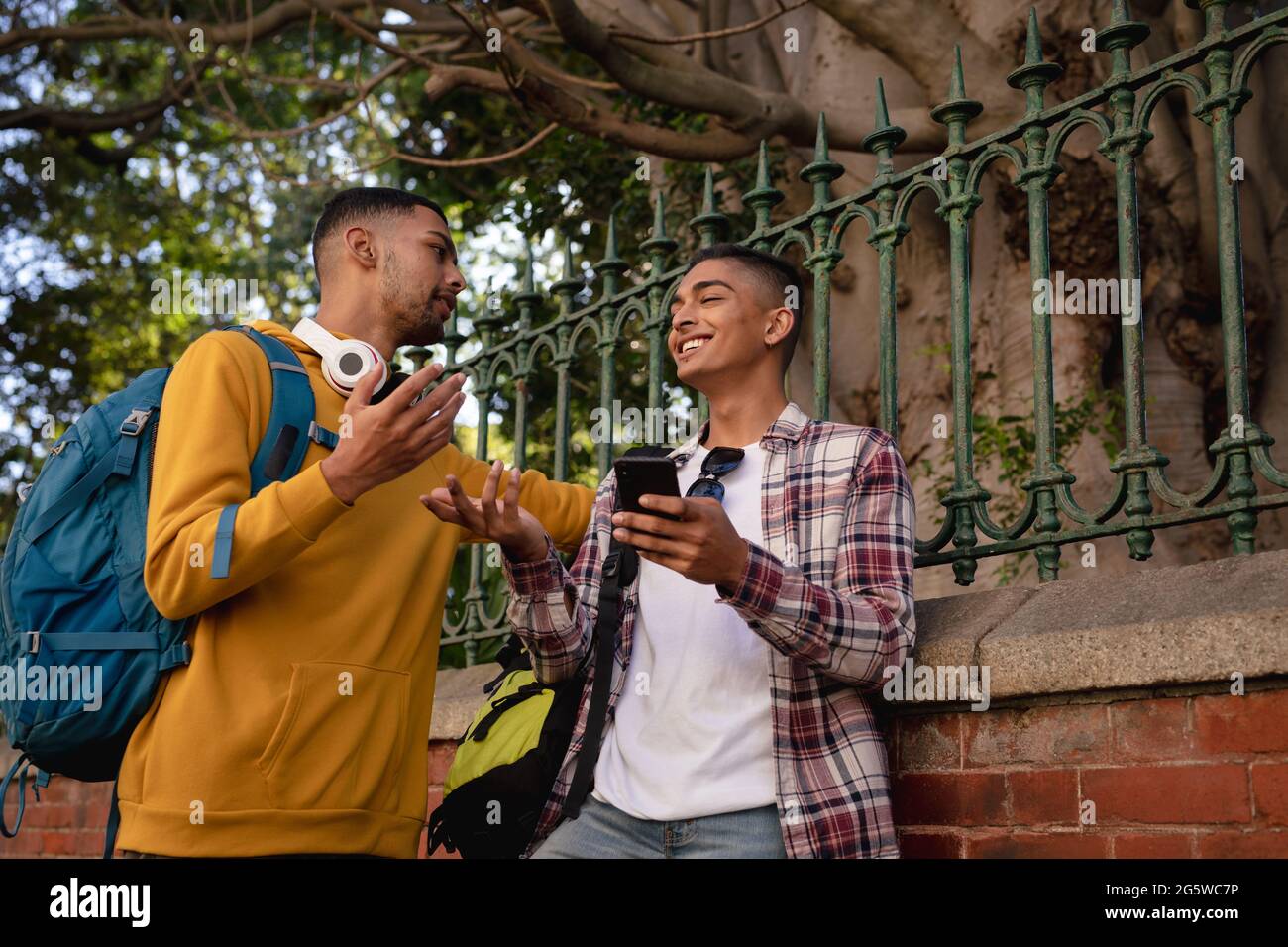 Two Male Friends Talking