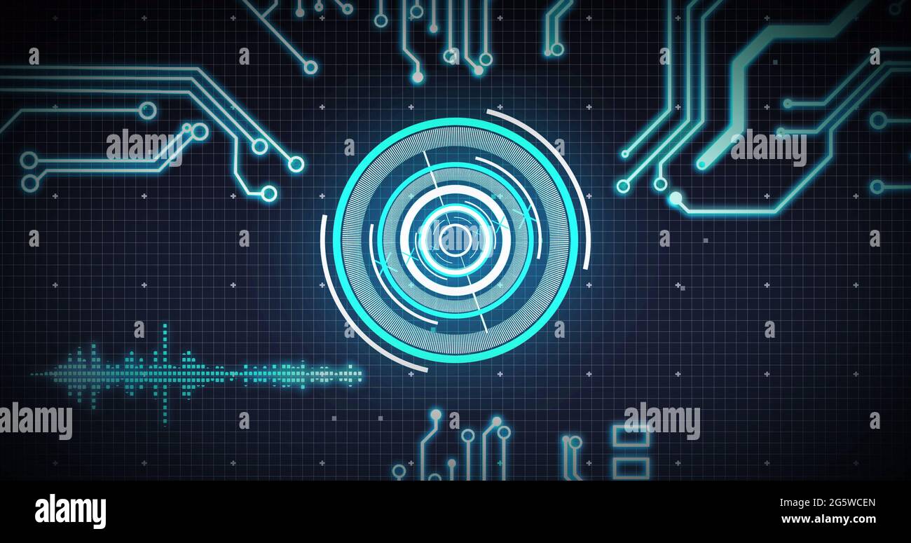 Image Of Scope Scanning Processor Elements And Data Processing Over