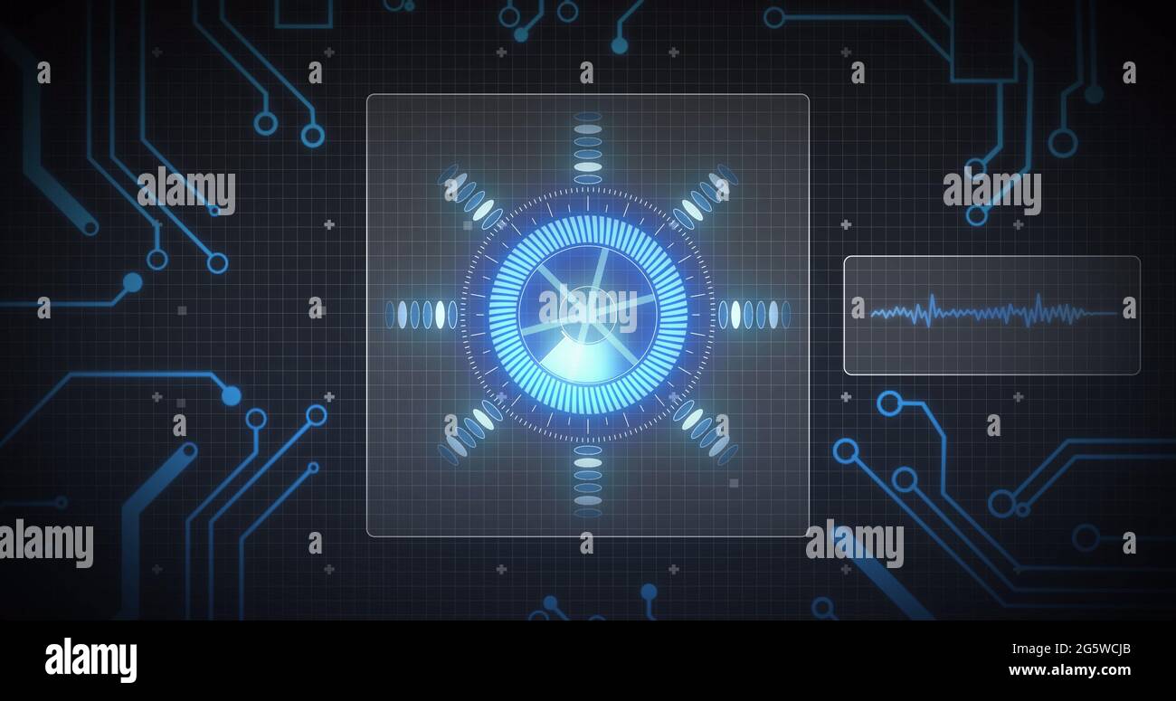 Image Of Scope Scanning Processor Elements And Data Processing On