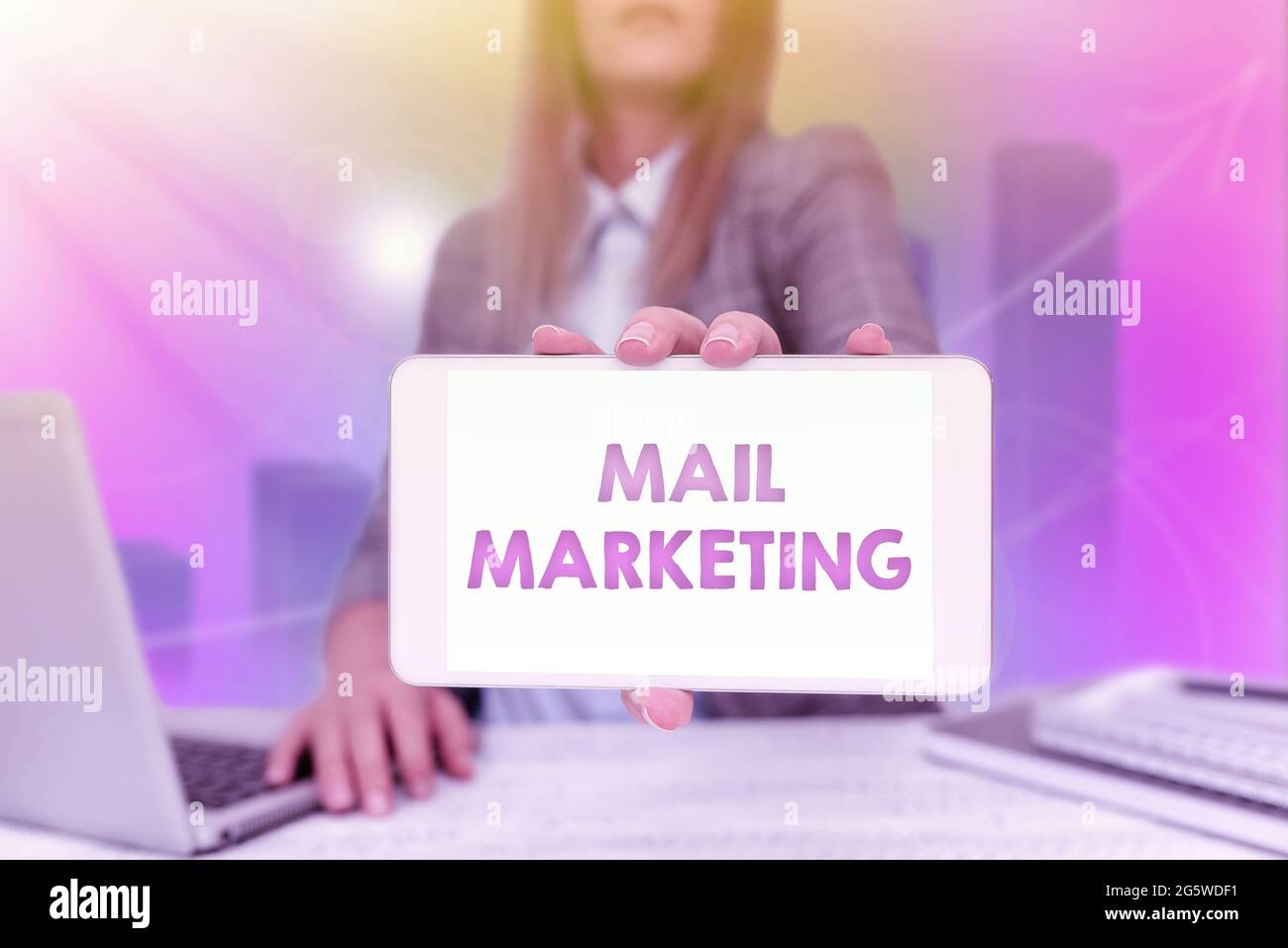 Sign displaying Mail Marketing. Business approach sending a commercial ...