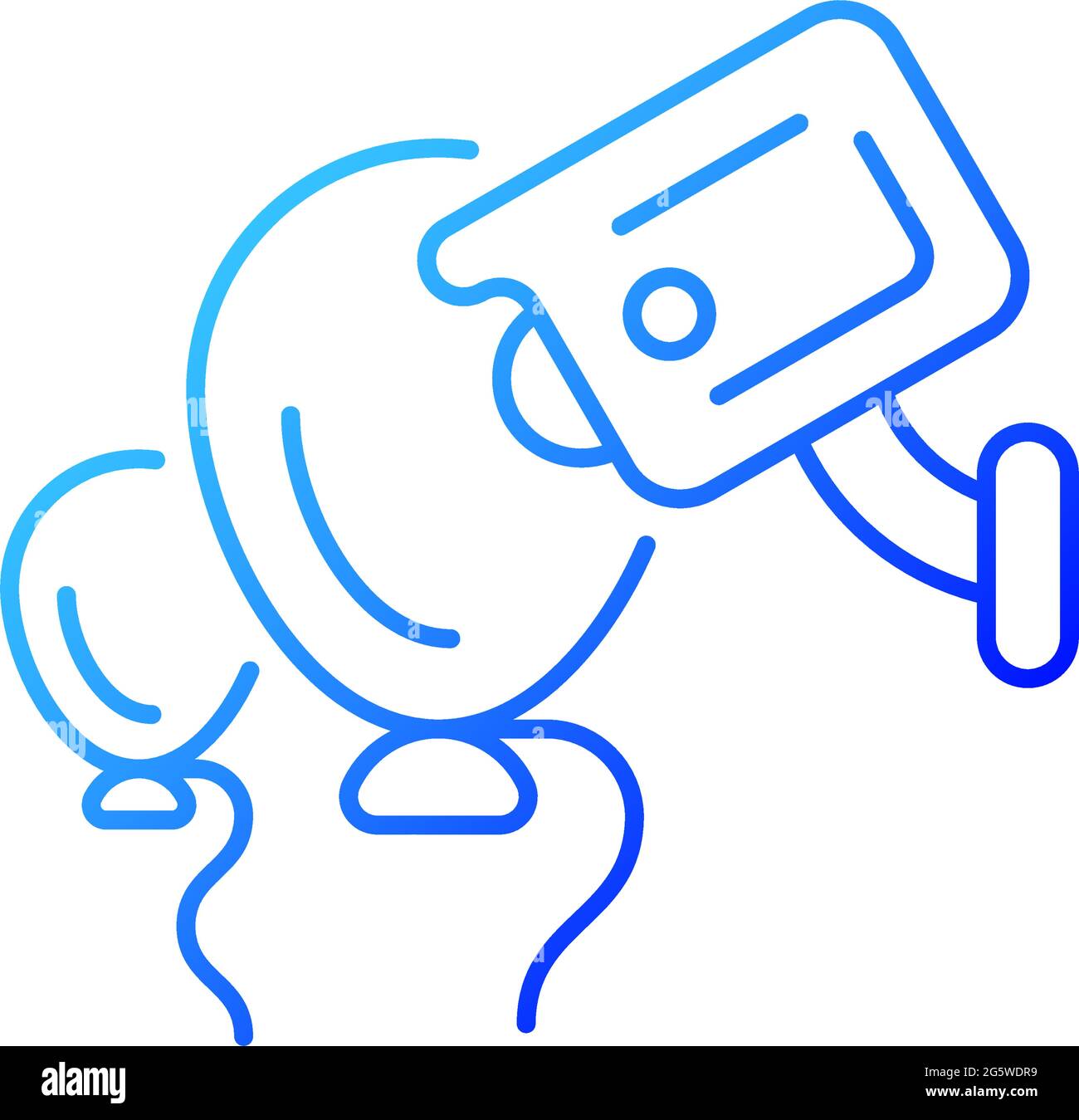 Event security with wireless camera gradient linear vector icon ...