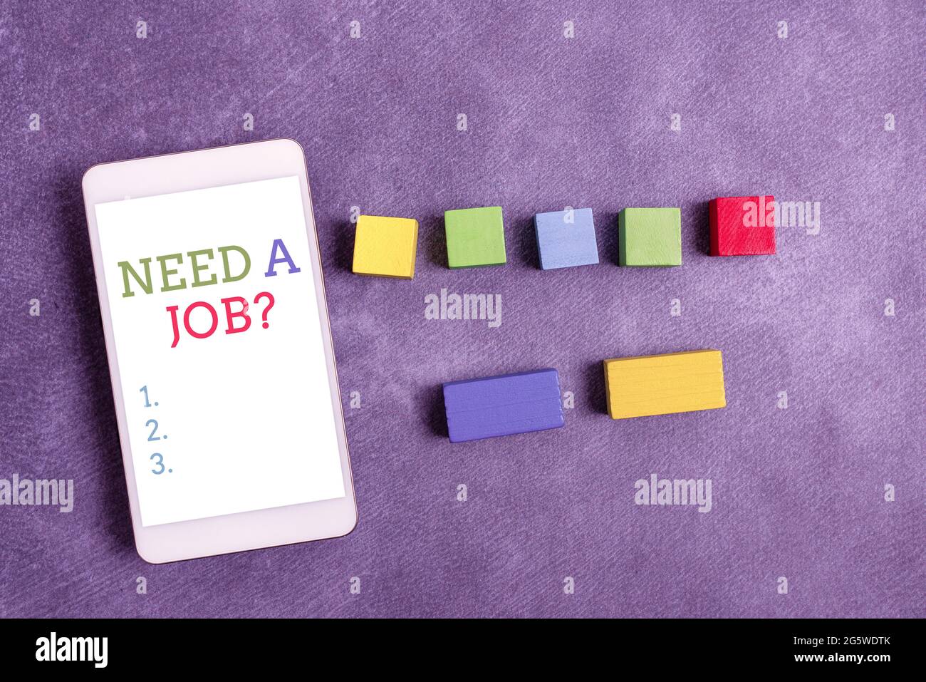 Text caption presenting Need A Job Question. Business idea to recruit ...