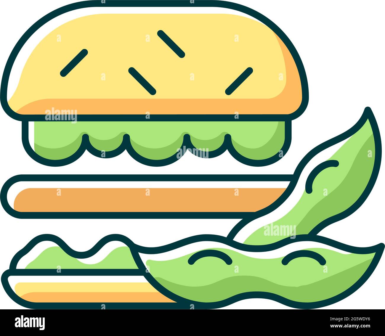 Soy burger RGB color icon Stock Vector Image & Art - Alamy