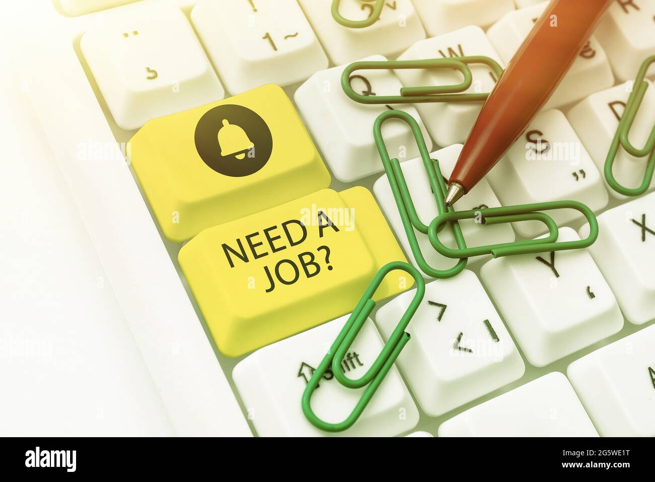 Conceptual caption Need A Job Question. Conceptual photo to recruit an ...