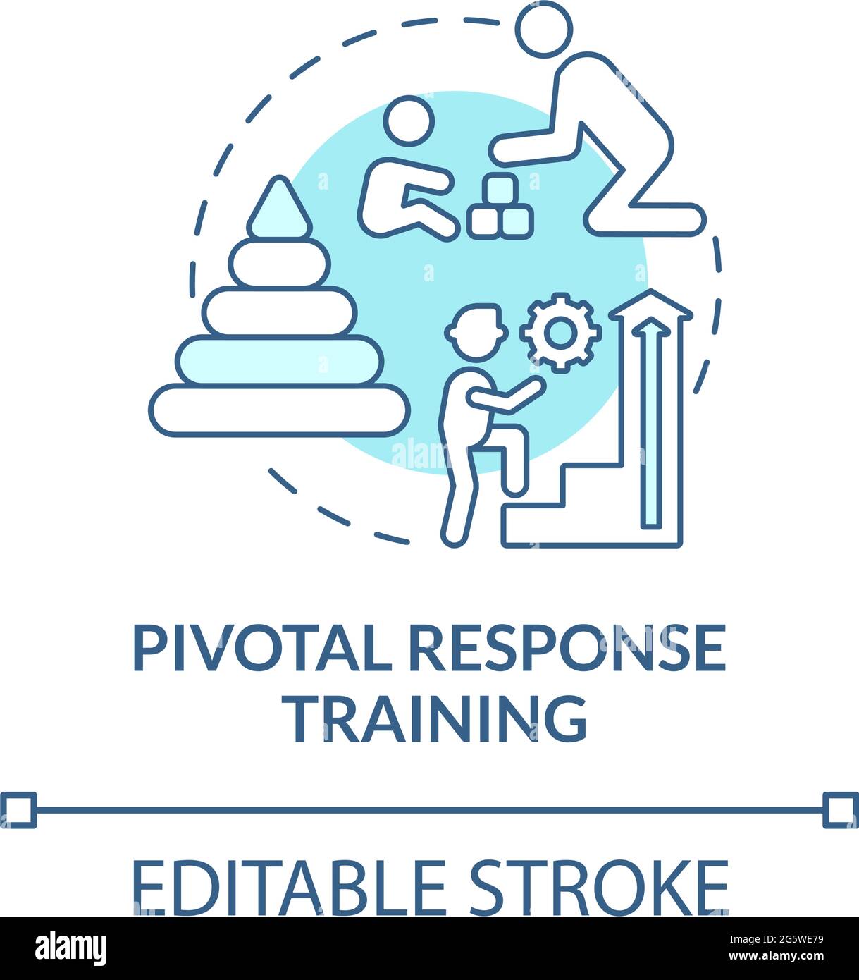 Pivotal response training concept icon. Autistic behavior correction ...