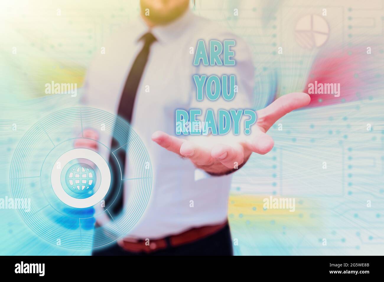 Hand writing sign Are You Ready Question. Conceptual photo asking ...