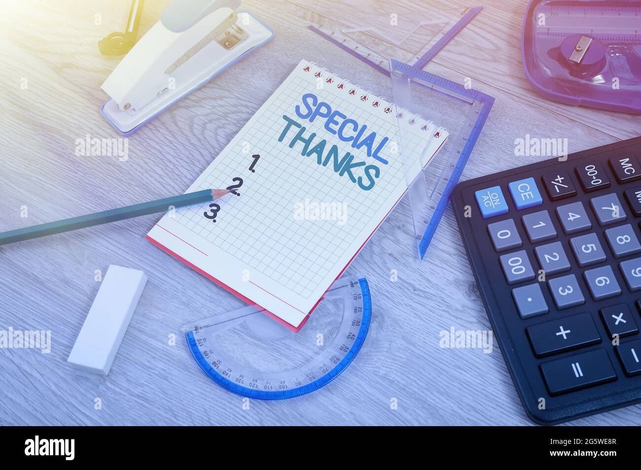 Sign displaying Special Thanks. Word Written on appreciating something ...