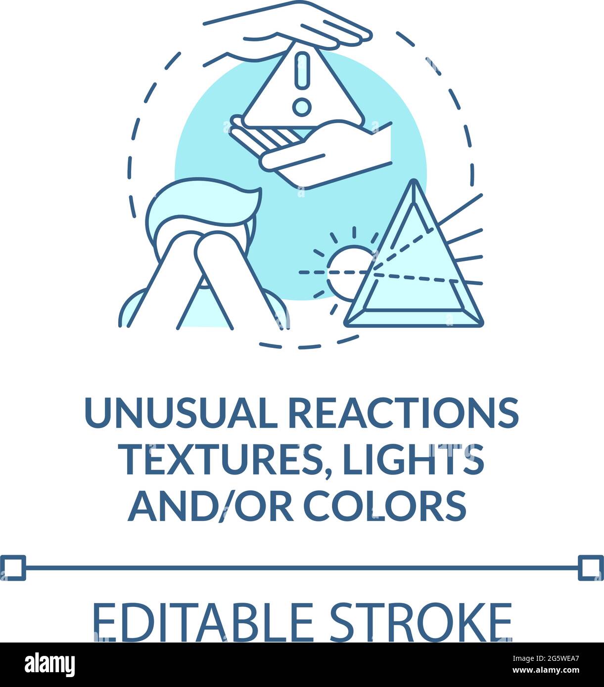 Sensory issues in autism concept icon. Autism symptom abstract idea ...