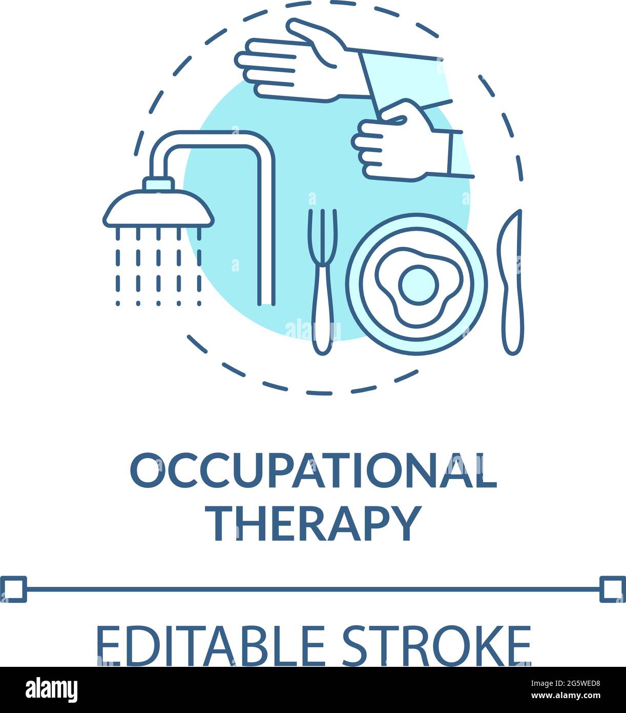 Occupational therapy concept icon. Autistic behavior treatment abstract ...