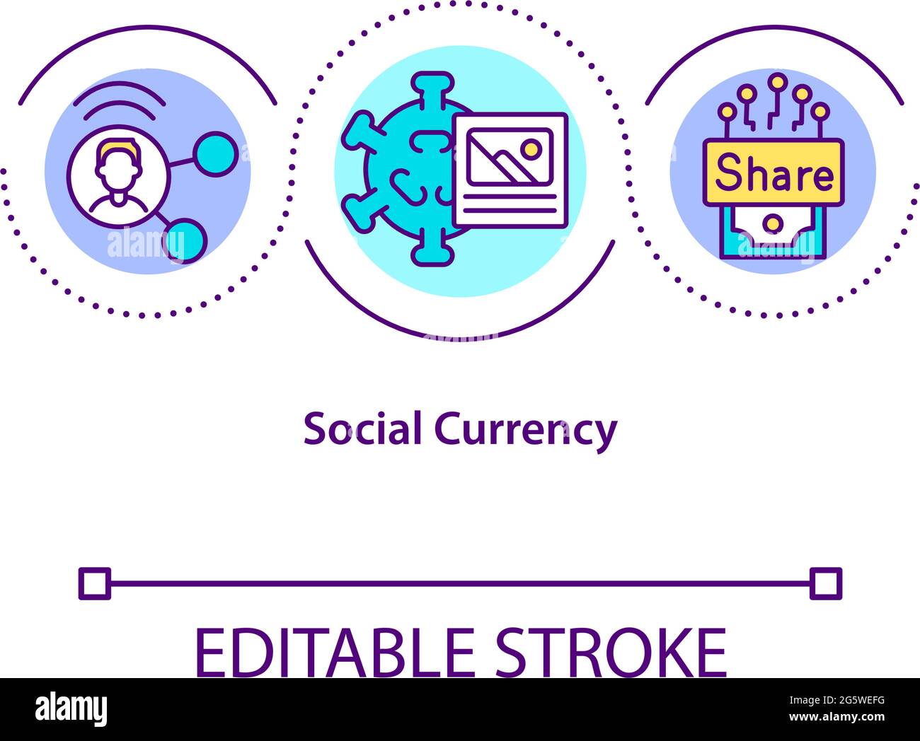 Social currency concept icon Stock Vector Image & Art - Alamy