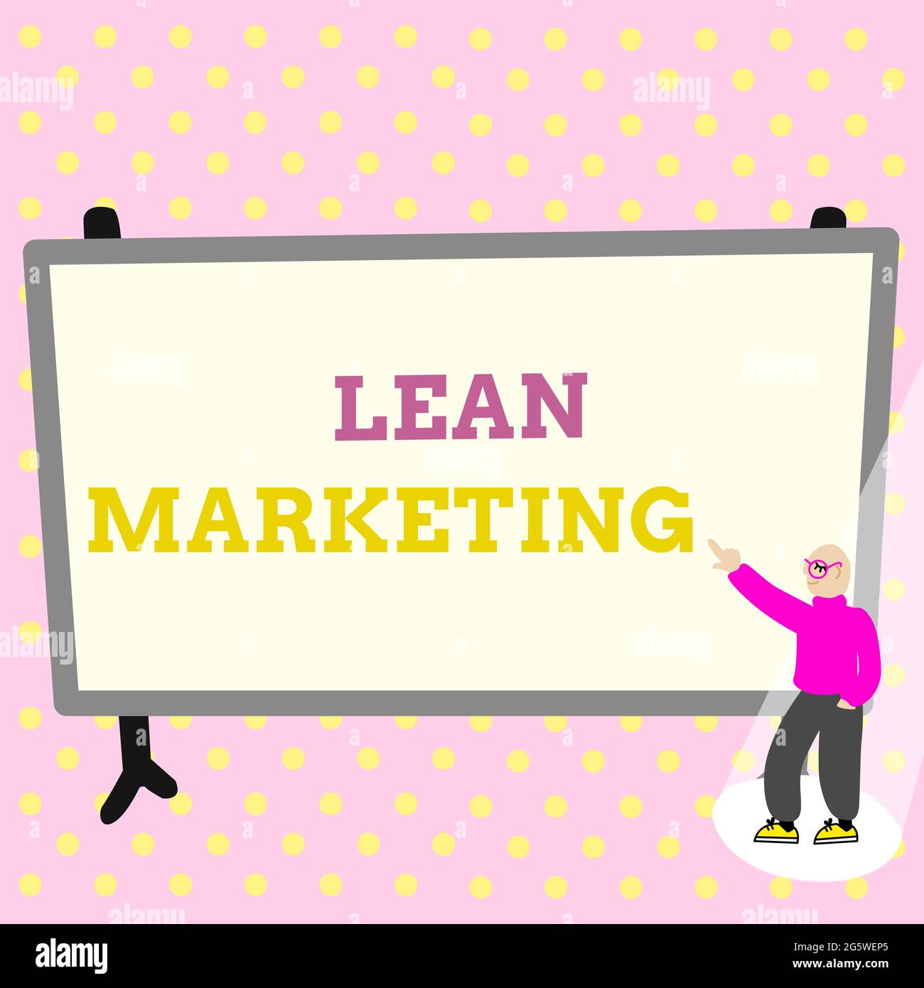 Text sign showing Lean Marketing. Word for in charge of testing ...