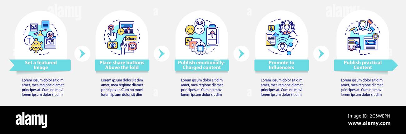 Engaging content tips vector infographic template Stock Vector Image ...