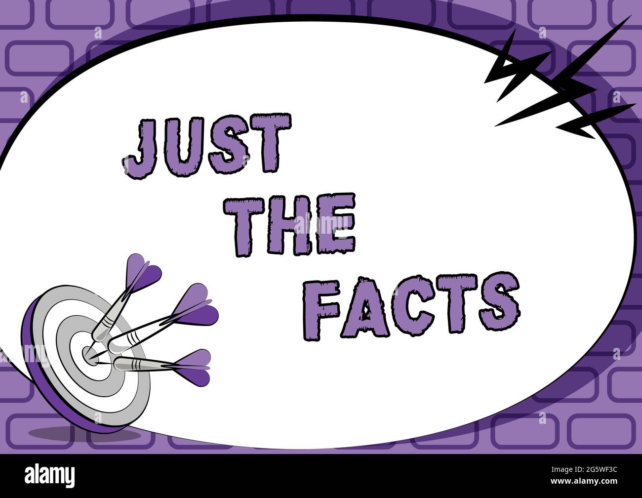 Text showing inspiration Just The Facts. Word for to have the correct ...