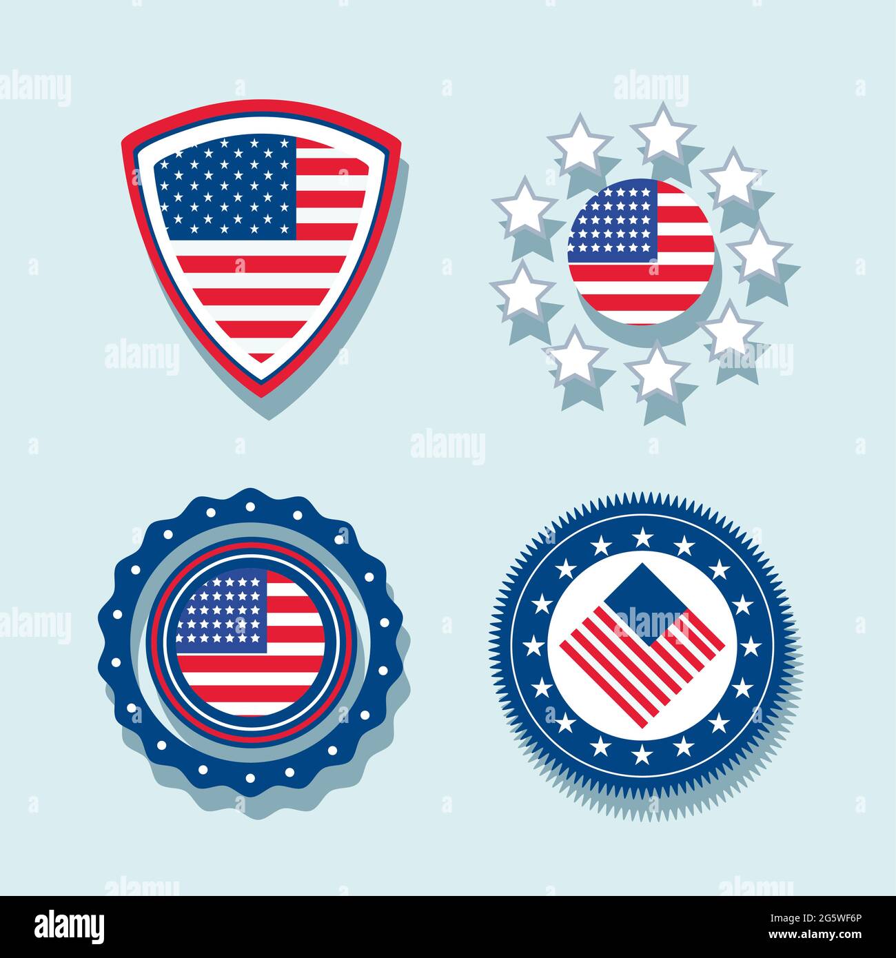 Four national flags Stock Vector Images - Alamy