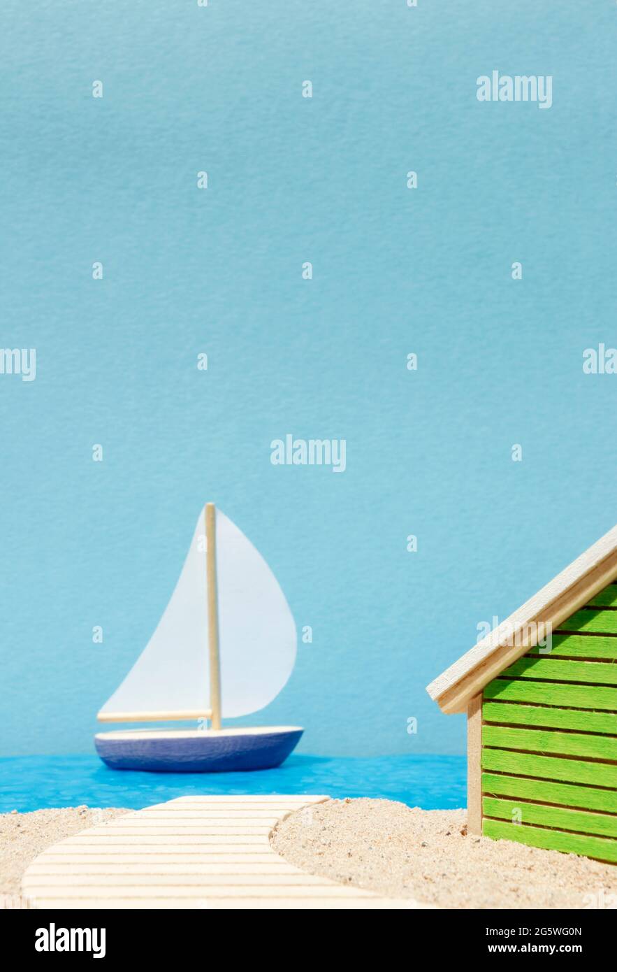 Model beach scene Stock Photo - Alamy