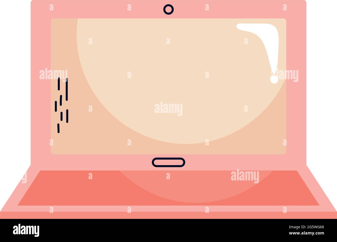 laptop computer icon on white background Stock Vector Image & Art - Alamy