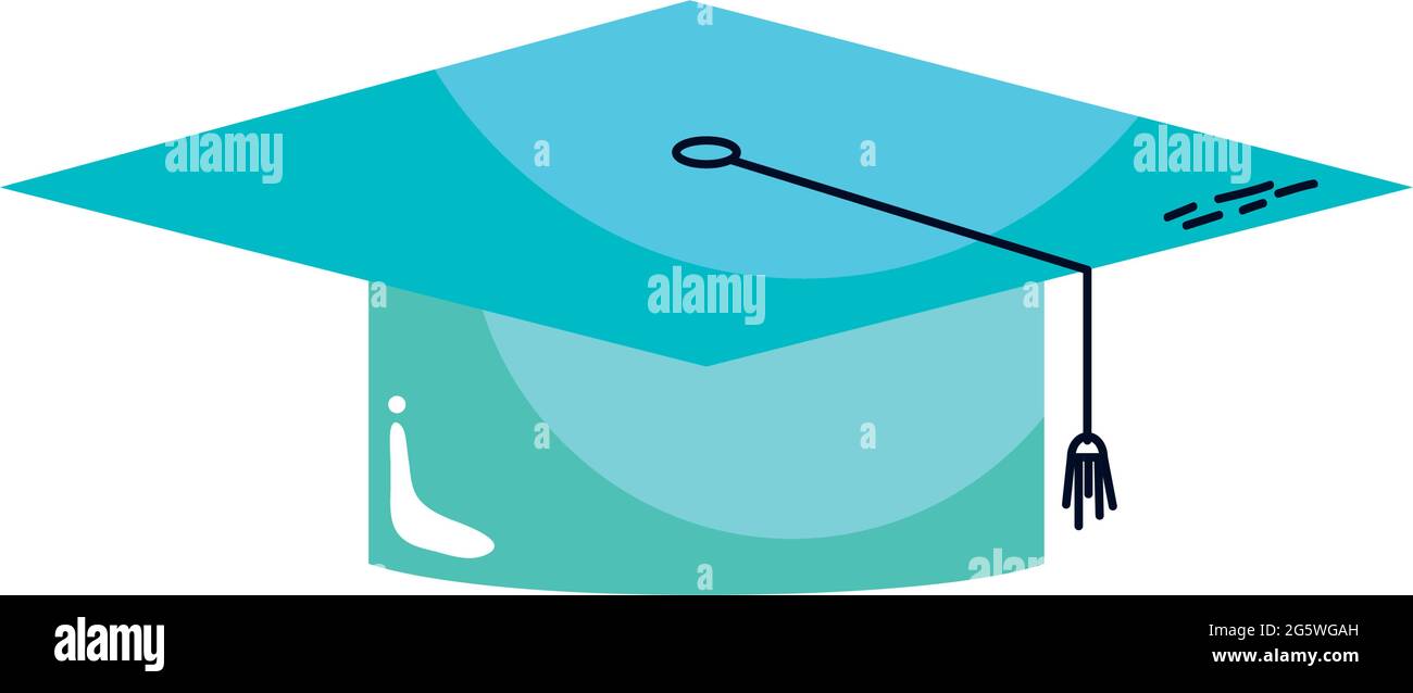 graduation cap icon on white background Stock Vector Image & Art - Alamy