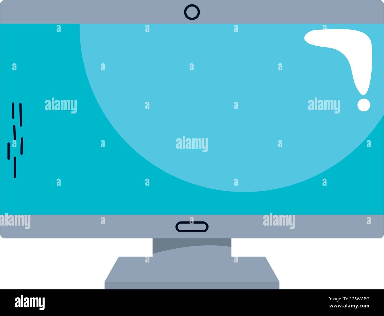 computer monitor icon on white background Stock Vector Image & Art - Alamy
