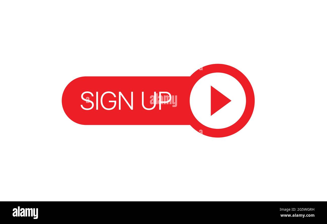 Sign up red button vector illustration for web Stock Vector Image & Art ...