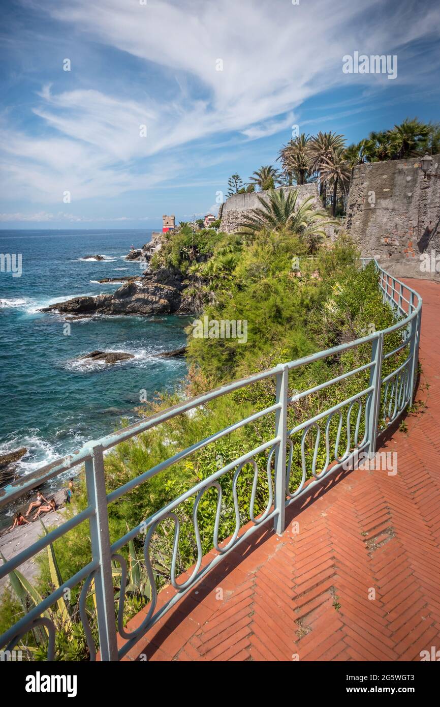 Nervi promenade hi-res stock photography and images - Alamy