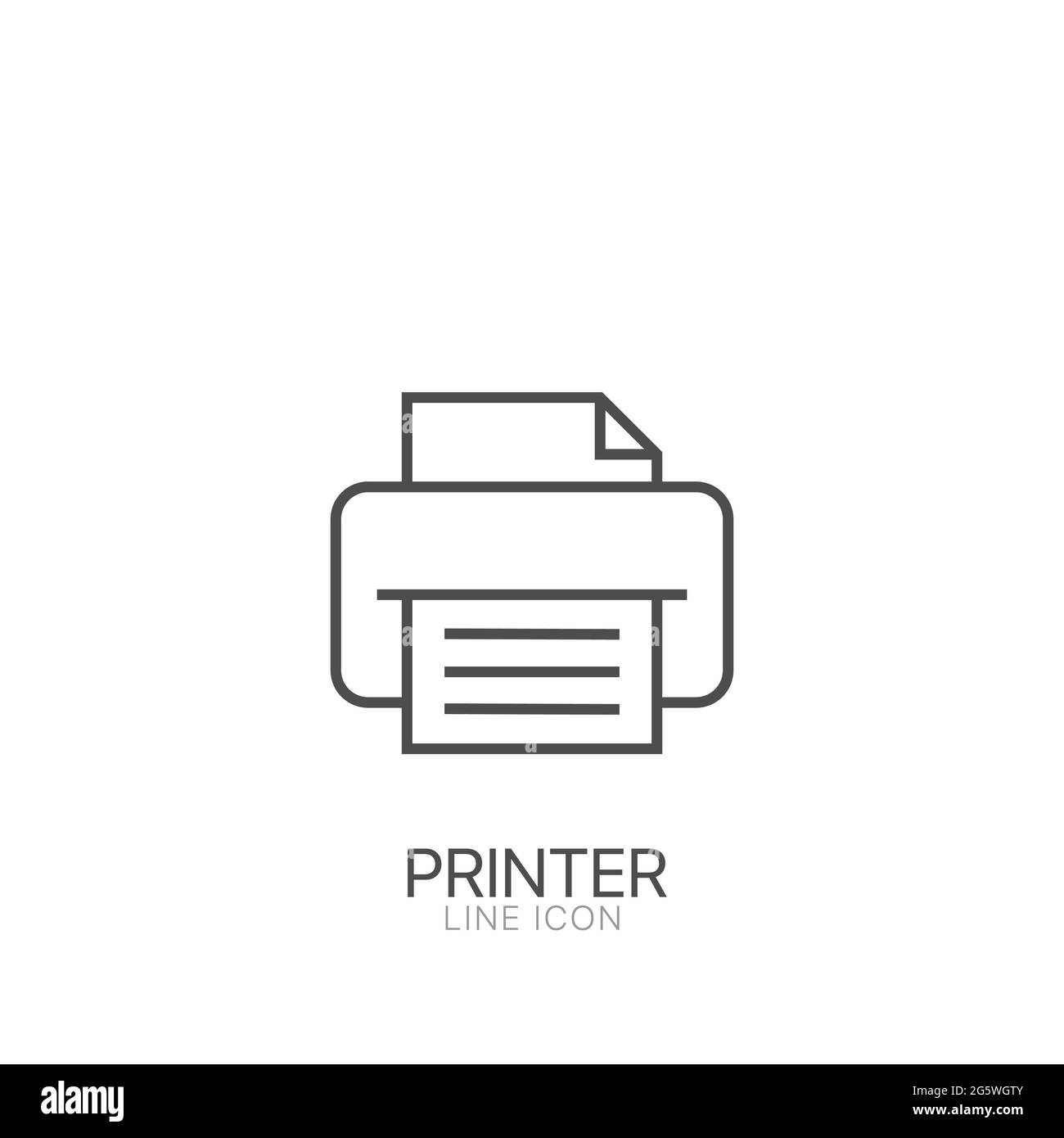 Printer outline vector icon. Editable stroke Printer Icon Vector Design ...