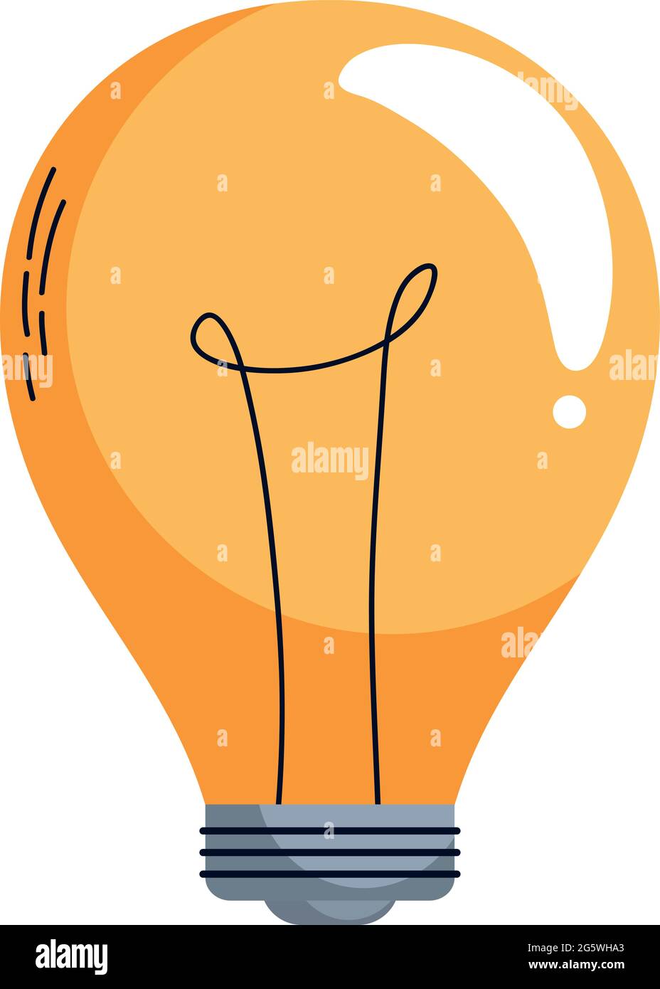bulb light icon on white background Stock Vector Image & Art - Alamy
