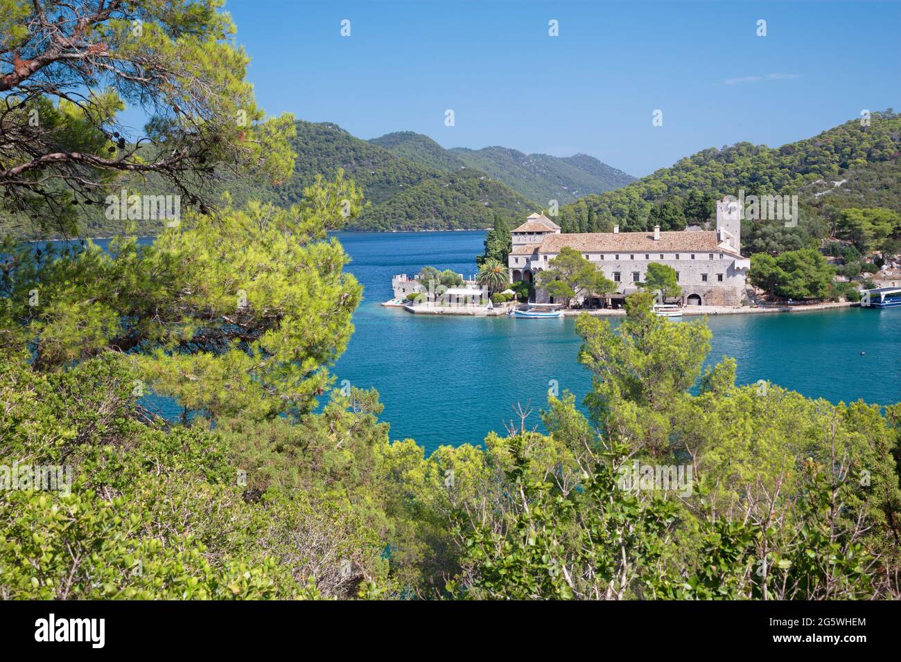 Croatia - The St.Mary benedictine monastery on the Mljet island Stock ...