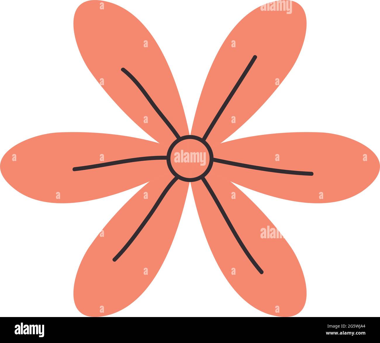 orange flower icon on white background Stock Vector Image & Art - Alamy