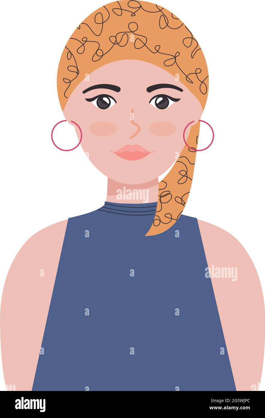 adult woman turbaning her head Stock Vector Image & Art - Alamy