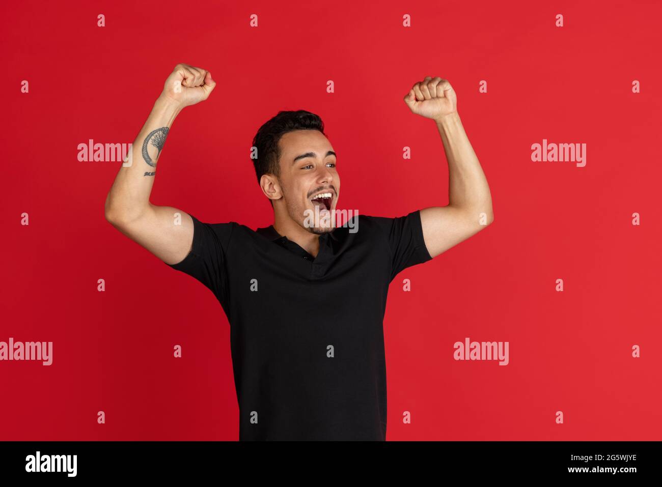 I won. Winning success happy man celebrating being a winner. Dynamic ...