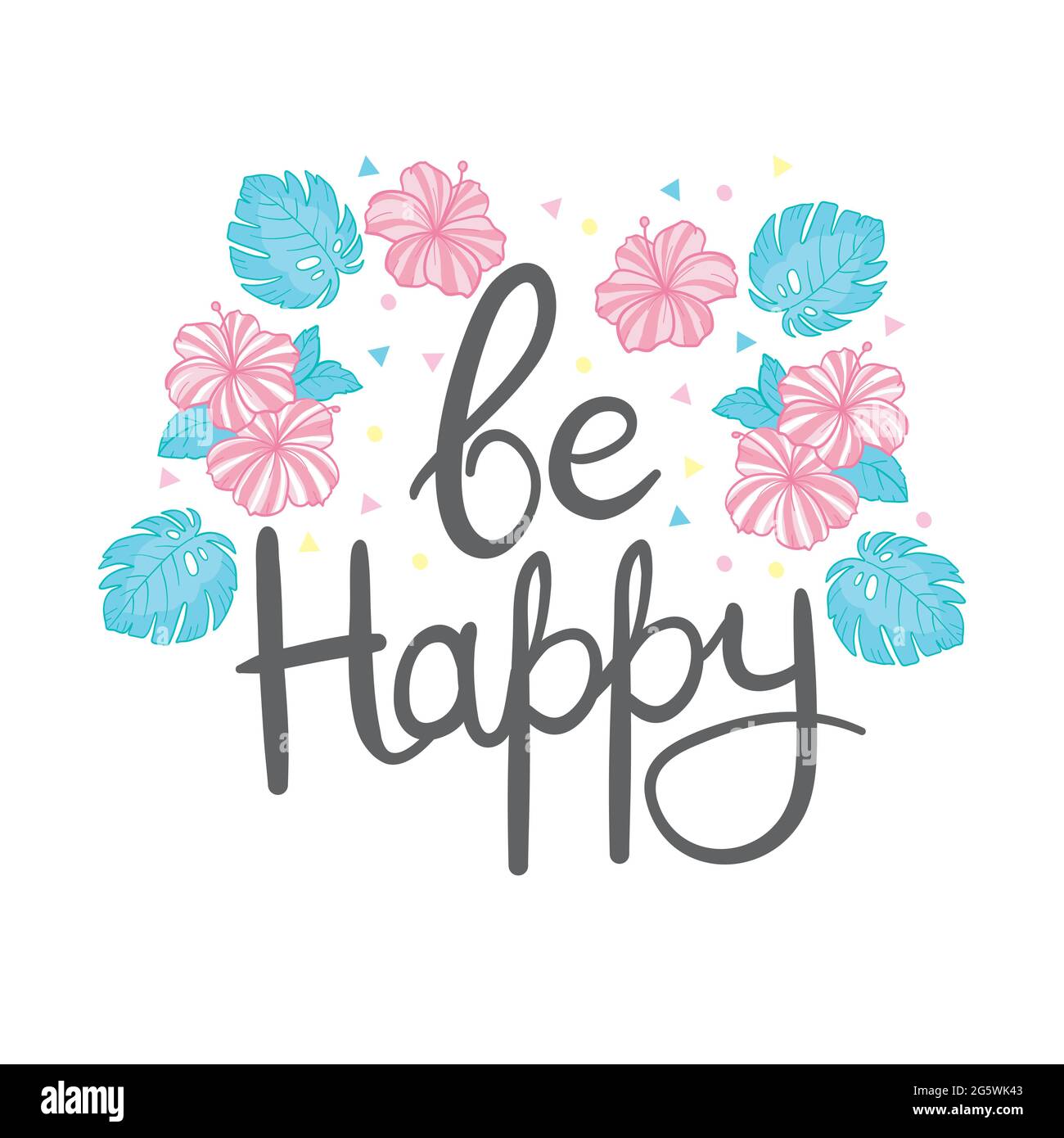 Hand lettered text "happy". Calligraphic season inscription. Vector ...
