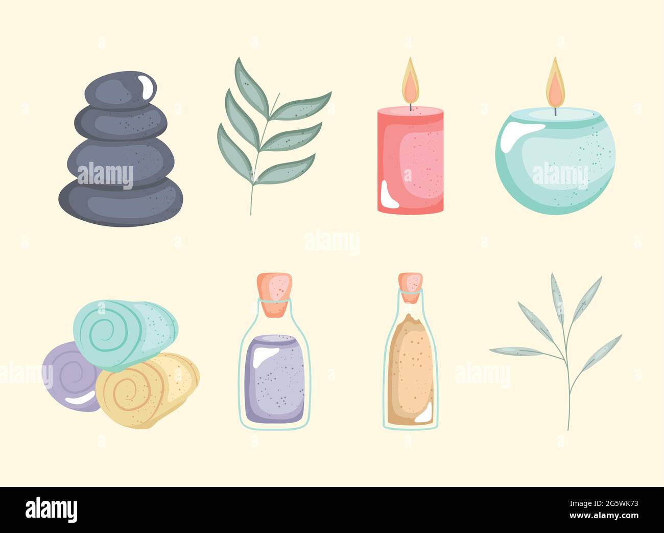 spa and wellness icon set Stock Vector Image & Art - Alamy