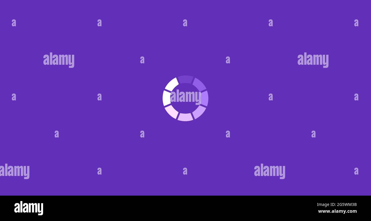 Image of loading digital interface circle flashing on purple background ...