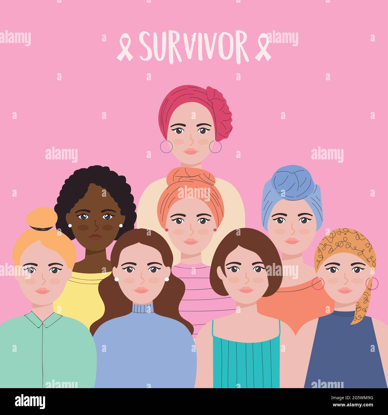 Female cancer survivors Stock Vector Images - Alamy