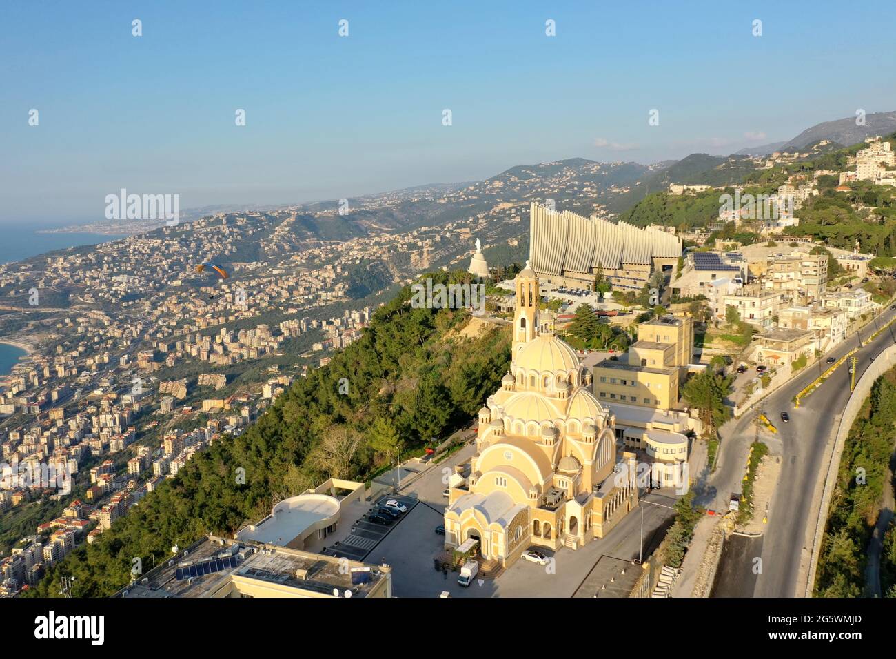 Basilica St Paul in Harissa, Lebanon Stock Photo - Alamy