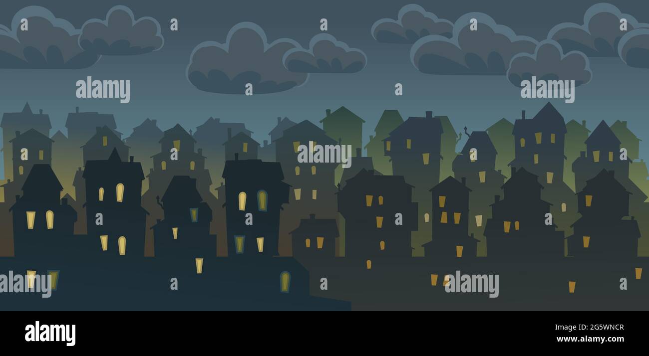 Suburban houses night Stock Vector Images - Alamy