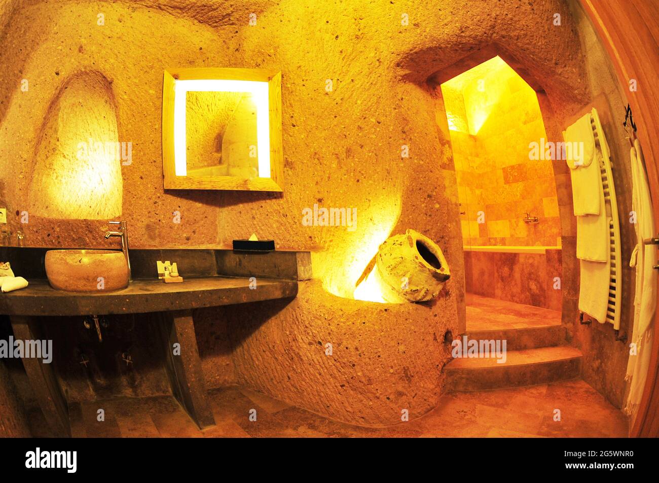 TURKEY. CAPPADOCIA. UCHISAR. THE ARGOS HOTEL HAS CONVERTED MOST OF ITS ...