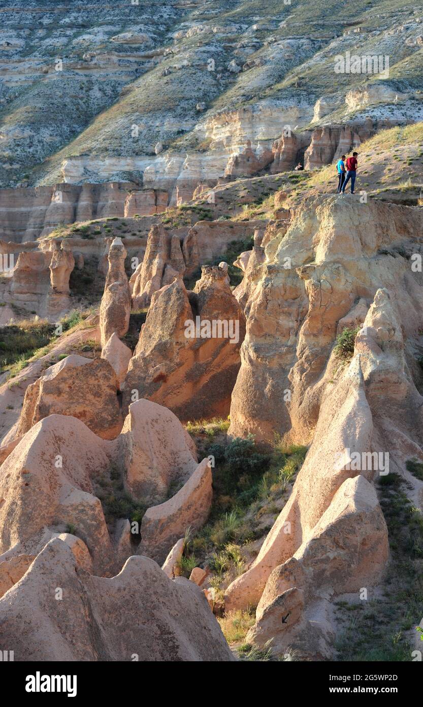 TURKEY. CAPPADOCIA. THE PINK VALLEY IS NAMED AFTER THE PINK COLOR OF ...